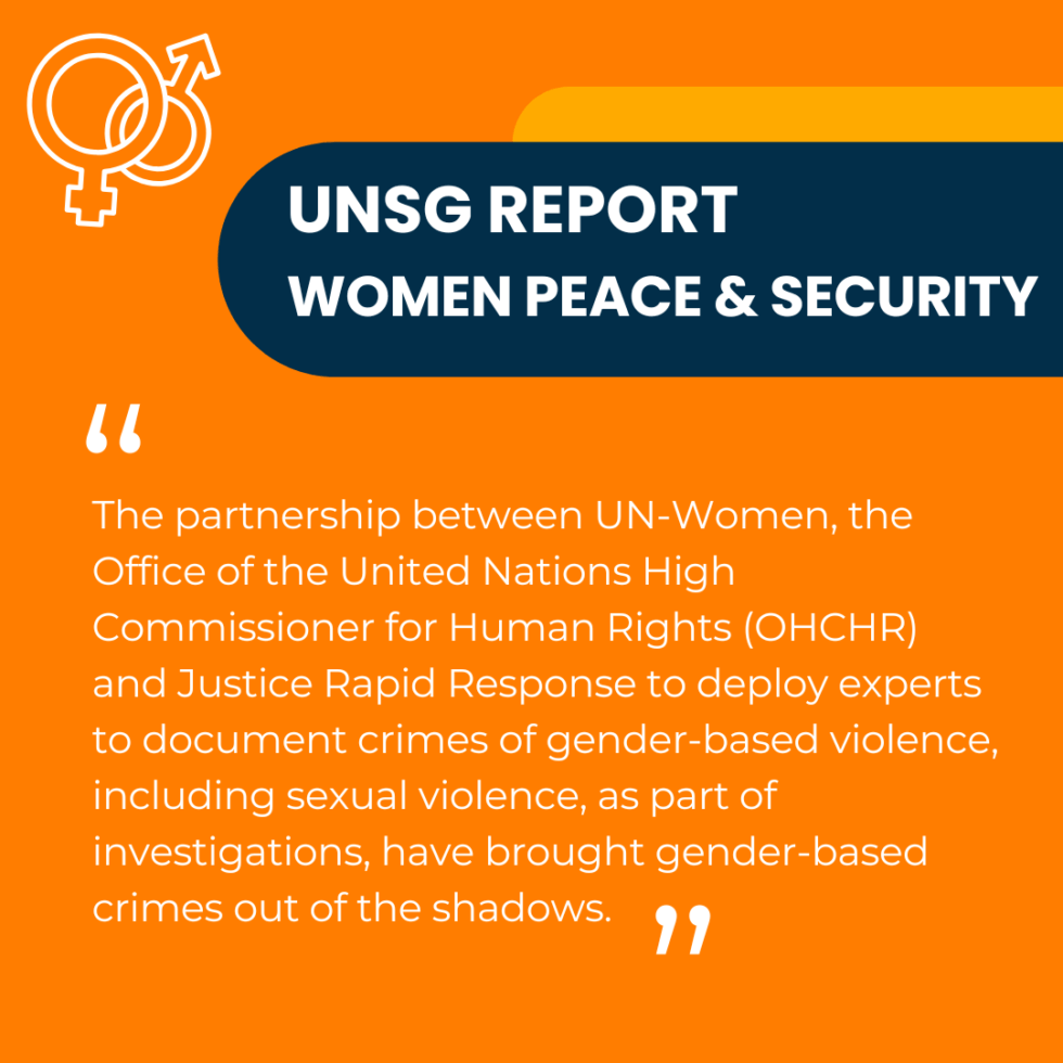 UNSG Report:JRR Mentioned as A Key Partner to Advance the WPS Agenda ...